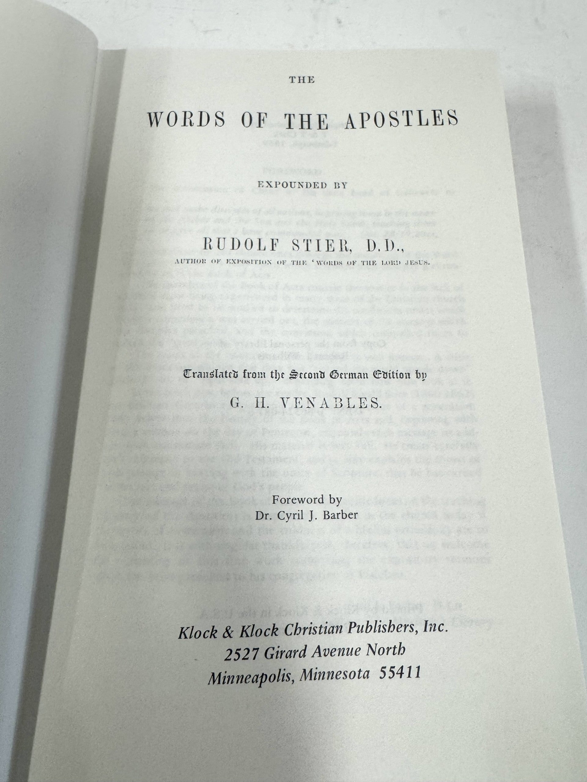 Words of the Apostles – Puritan Reformed Bookstore